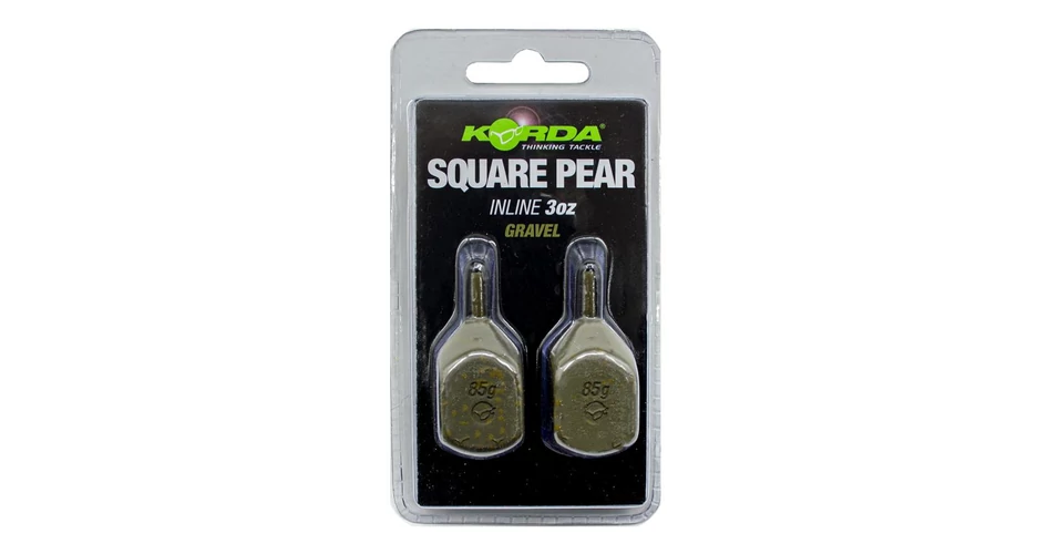 KORDA - Square Pear Inline Blister 5oz/140gr Gravel - 2ks - Inline (priebežné) olová