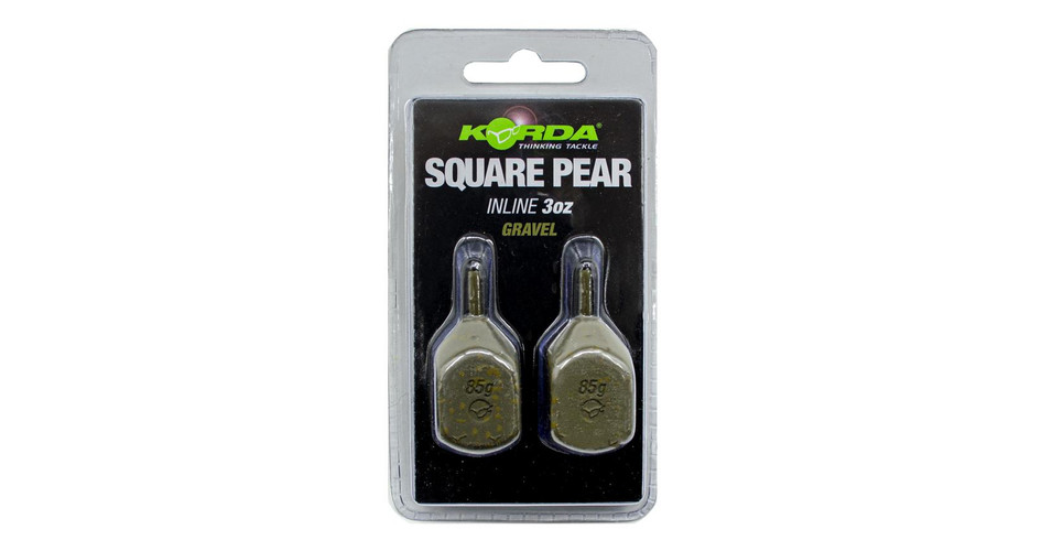 KORDA - Square Pear Inline Blister 5oz/140gr Gravel - 2ks - Inline (priebežné) olová